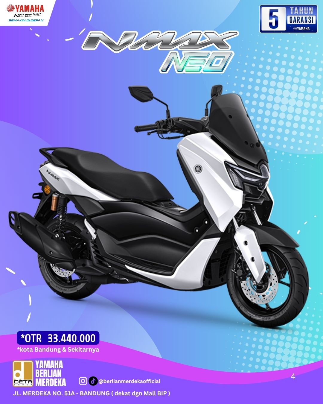 Promo Yamaha Nmax Turbo - Potong Angsuran 7 bulan